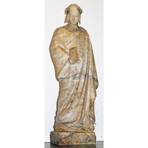 Roman Scholar Statue on Plinth Base - Zother - Oriental