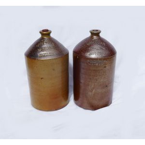 Two-tone Ginger Beer Crocks with Metal Handles - Australian Themes ...