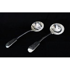 Sterling Silver Fiddle Back Ladles by Robert Stebbings, London ...