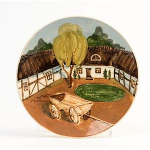 Martin Boyd Pottery Farm Scene Plate - Boyd, Martin - Ceramics