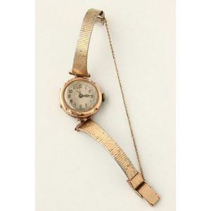 Arabic Numeral Woven Band Gold Watch - Watches - Wrist - Horology ...