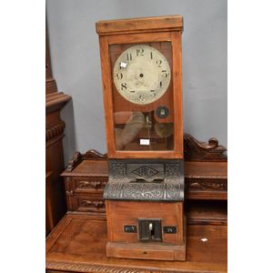 Antique Bundy Clock with Cards in Drawer - Clocks - Zother - Horology ...