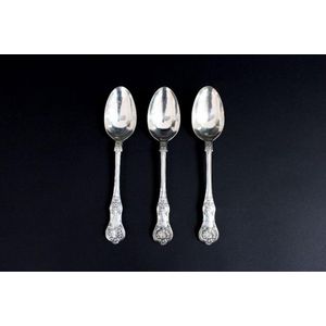 Victorian Sterling Silver Queens Serving Spoon - Flatware/Cutlery and ...