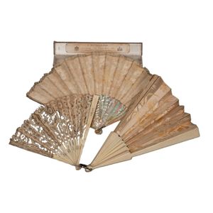 Vintage hand-held French and English lady's fans - price guide and values