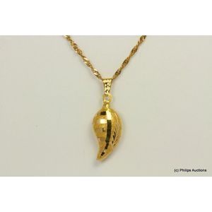 21ct Gold Chilli Pendant on Twist Chain - Pendants/Lockets - Jewellery