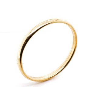9ct Gold Hollow Tube Bangle - Missing Safety Clasp - Bracelets/Bangles ...