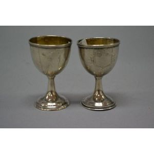 Pair of 7 cm Russian silver cups (875 mark) - Mugs, Cups & Goblets - Silver