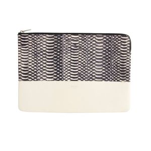 Python and Ivory Celine Clutch with Silver Hardware, Grade 2 - Handbags ...