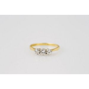 18ct Crown Claw Three Stone Diamond Ring - Rings - Jewellery