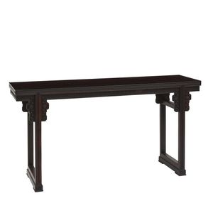 1969 Chinese Zitan Altar Table with Geometric Carvings and Inscription ...