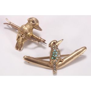 Australian 9ct Gold Boomerang Brooches by Duggin, Shappere & Co ...