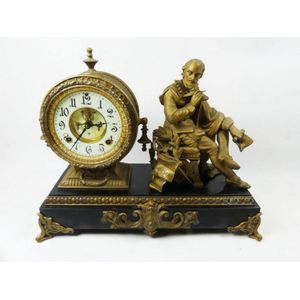 Ansonia Bronze Figural Mantle Clock with Shakespeare Figurine - Clocks ...