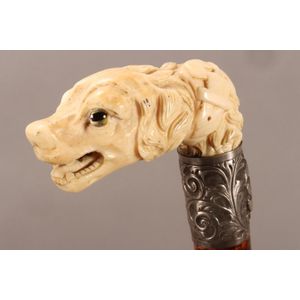 Collectable ivory and ivory mounted walking sticks and canes - price ...