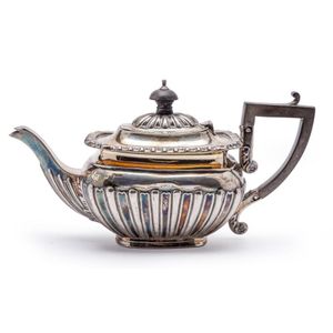 Thomas Woolley Birmingham 1903 Sterling Silver Fluted Rectangular ...