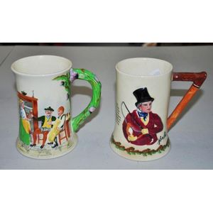 Pair of Crown Devon Fieldings Musical Jugs - Crown Devon - Ceramics