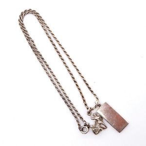 Triple Rope Chain with Silver Bar and Charm Pendant - Pendants/Lockets ...