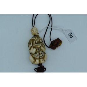 Carved Bone Elephant Inro from Japan - Inro - Oriental