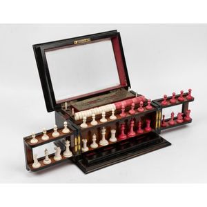 Antique English Coromandel Cased Compendium Games Box, circa 1860s ...