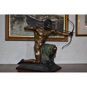 Bronze Archer in Shooting Pose - Figures/Groups - Sculpture/Statuary