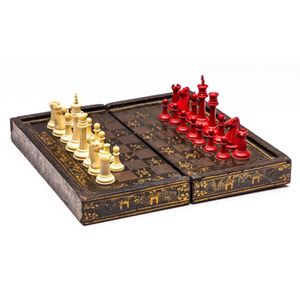 Early 20th Century Ivory Chess Set with Gilt Pattern - Games & Puzzles ...