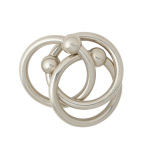Tiffany & Co. Sterling Silver Interlocking Rings Baby Rattle - Baby ...