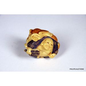Conjoined Buddha Netsuke, Early 20th Century - Netsuke - Oriental