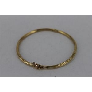 14ct Gold Rope Bangle with Safety Catch - Bracelets/Bangles - Jewellery