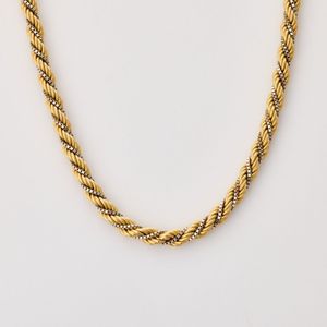 14ct Gold Rope and Box Chain Twisted Necklace - Necklace/Chain - Jewellery