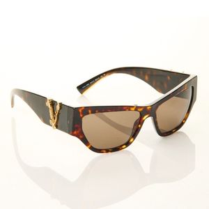 Versace VE4383 Tortoise Sunglasses: Cat Eye Shape, Made in Italy ...