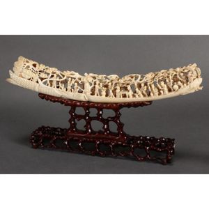 Carved Chinese ivory boats - price guide and values