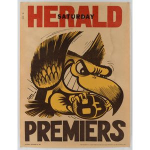 AFL/VFL WEG posters and cartoons memorabilia - price guide and values