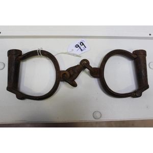 Convict handcuffs and manacles, Australian Colonial, Port Arthur ...