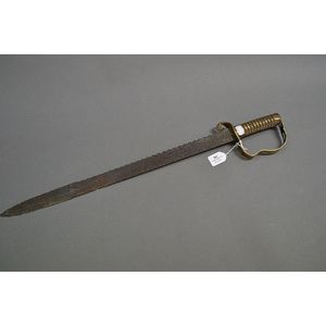 Saw-Locked Sword: British Pioneer's Brass Hilt - Edged Weapons ...