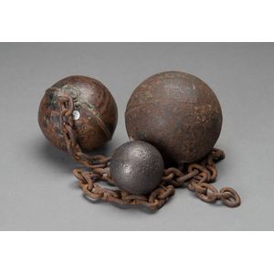 Australian Colonialconvict leg irons / ball and chain used in Van ...