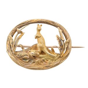 Brooches with Australian kangaroo, emu, koala motif - price guide and ...