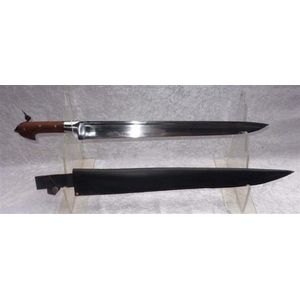 Kyber Knife with Rolled Back Blade and Leather Sheath - Edged Weapons ...