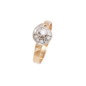 9ct Gold Diamond Wrap Ring with 4 Diamonds - Rings - Jewellery