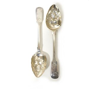 Antique sterling silver berry spoons - price guide and values