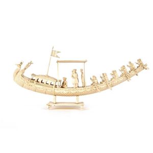 Carved Chinese ivory boats - price guide and values