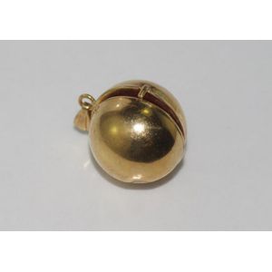 9ct Gold Ball Locket with Hinged Side and Dent - Pendants/Lockets ...