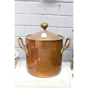 French Copper Lidded Cooking Pot with Handles - Vintage - Copper ...