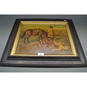 Cossack and Hunting Dogs - Russian works of art - Precious Objects
