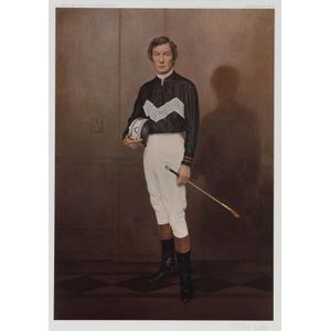 Signed Portrait of Lester Piggott by Raymond Skipp