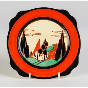 Clarice Cliff Bizarre Small Plate - Trees & House - Cliff, Clarice ...