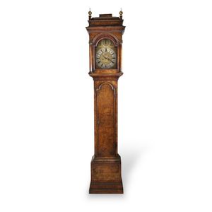 George I walnut longcase clock with silvered chapter ring, London ...