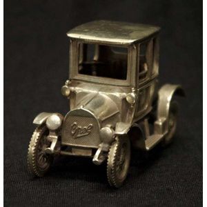 Collectable sterling silver miniature statuary and household wares ...