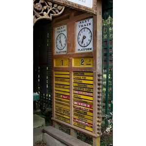 Vintage Station Destination Board with Clock Faces - Transport ...
