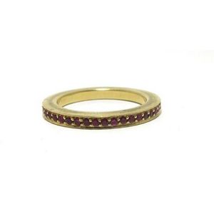 18ct Ruby All-Round Band Ring - Rings - Jewellery