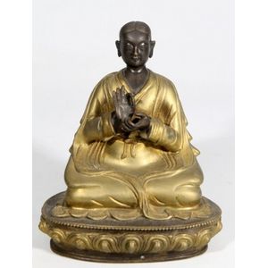 Bronze Tibetan Monk Teaching Gesture - Bronze - Oriental