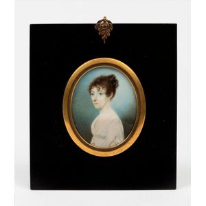 Regency Lady with Lorgnette Miniature Portrait - Miniatures ...